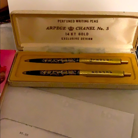 Office | 14 Kt Gold Vintage Chanel No 5 Perfumed Pens | Poshmark